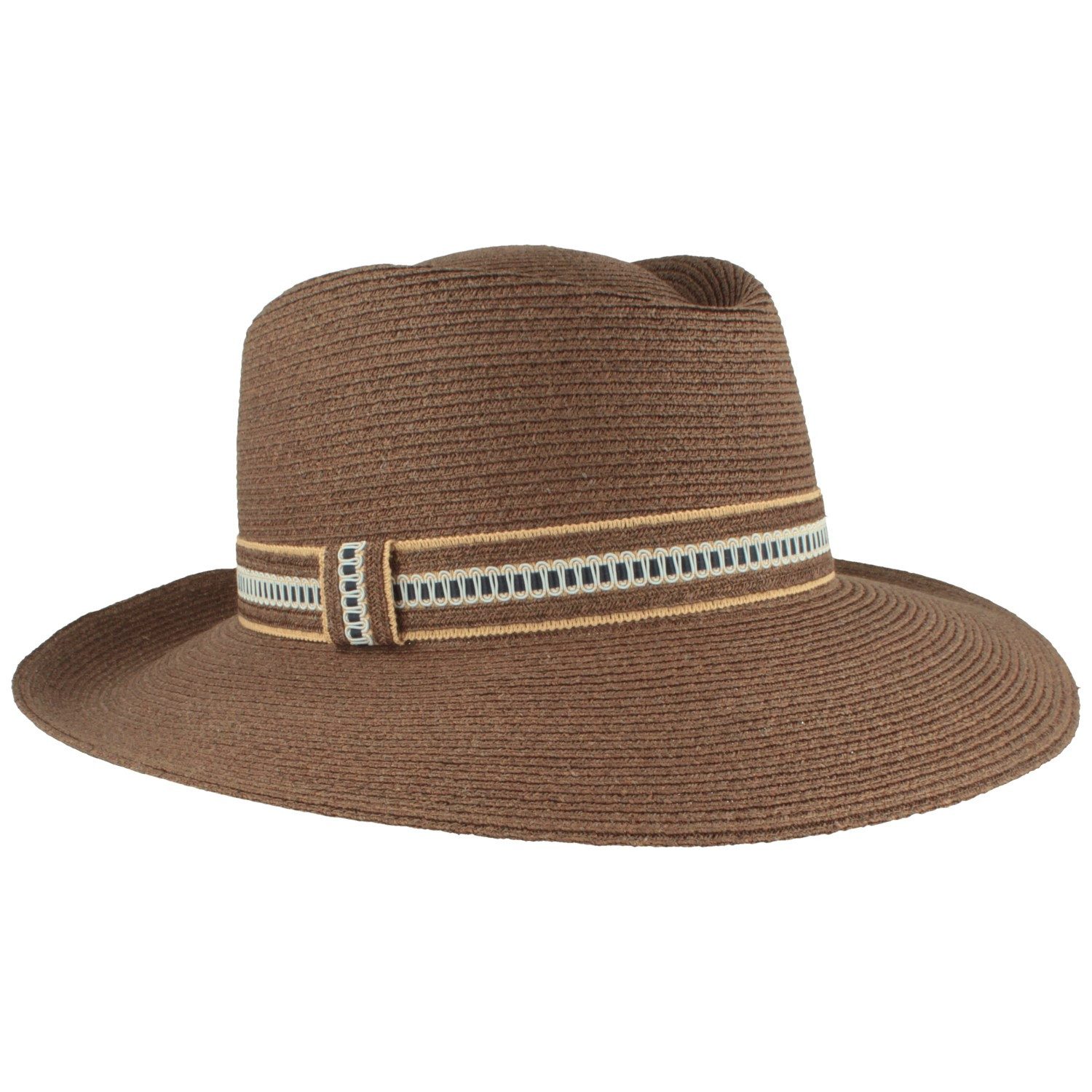 Mayser Strohhut Knautschbarer UV-Schutz Bortenhut Sabine aus Raffia