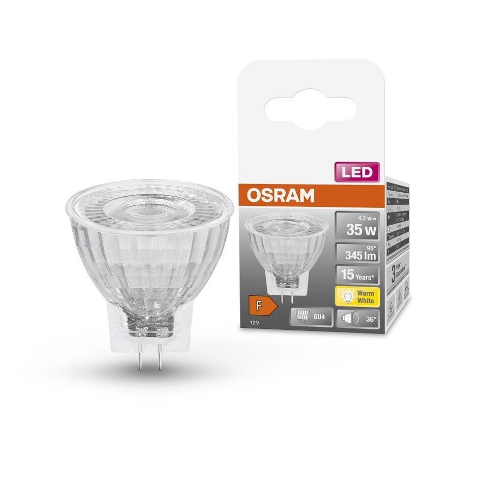 Osram GU4 LED Star MR11 36° warmweiß 4,2W LED-Leuchtmittel, GU4 Osram GU4 LED Star MR11 36° warmweiß 4,2W LED-Leuchtmittel, GU4