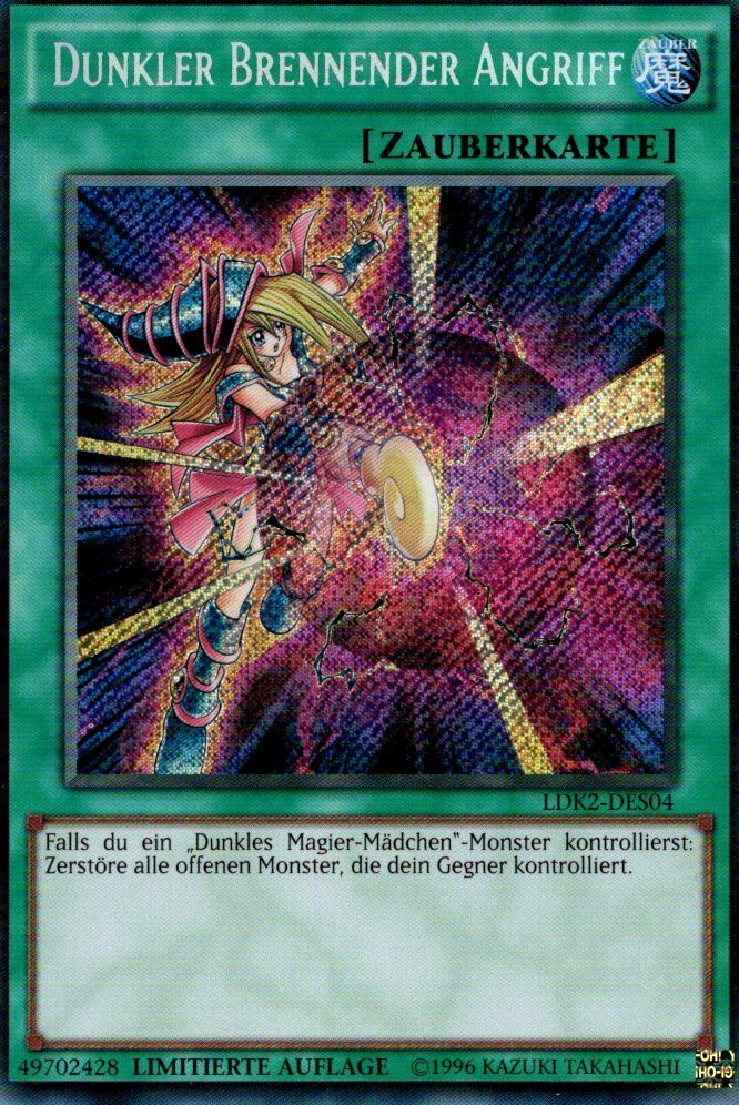 Recollectibles Sammelkarte Yugioh Karte Dunkler Brennender Angriff