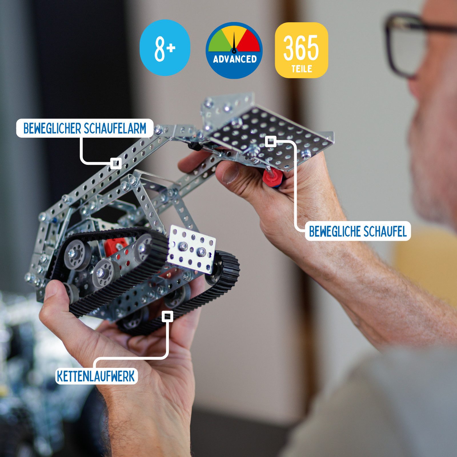 Eitech eitech Kompaktlader 00220 Metallbaukasten, (Modellbausatz, 365 ...