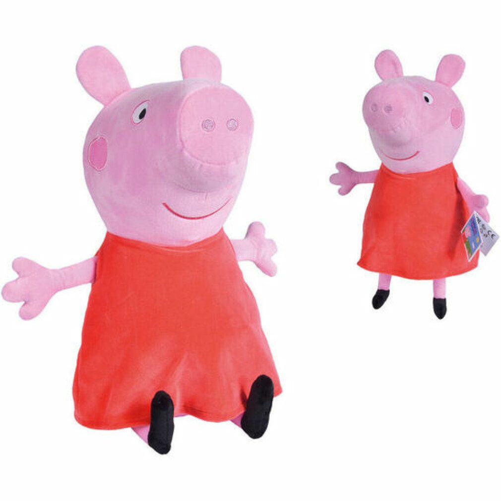 Simba Dickie Plüschfigur Peppa Wutz (rosa/rot, 33 cm), Für Kinder ab ...