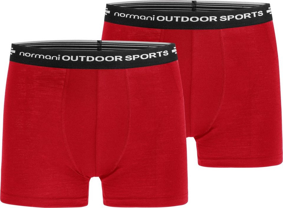 Normani Retro Boxer 2er Pack Herren Merino Boxershorts Unterhose