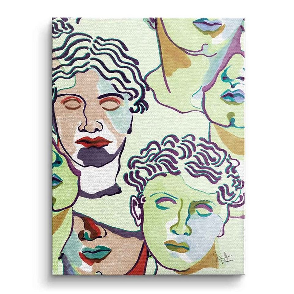 Dotcomcanvas® Leinwandbild Griechische Statuen Leinwandbild