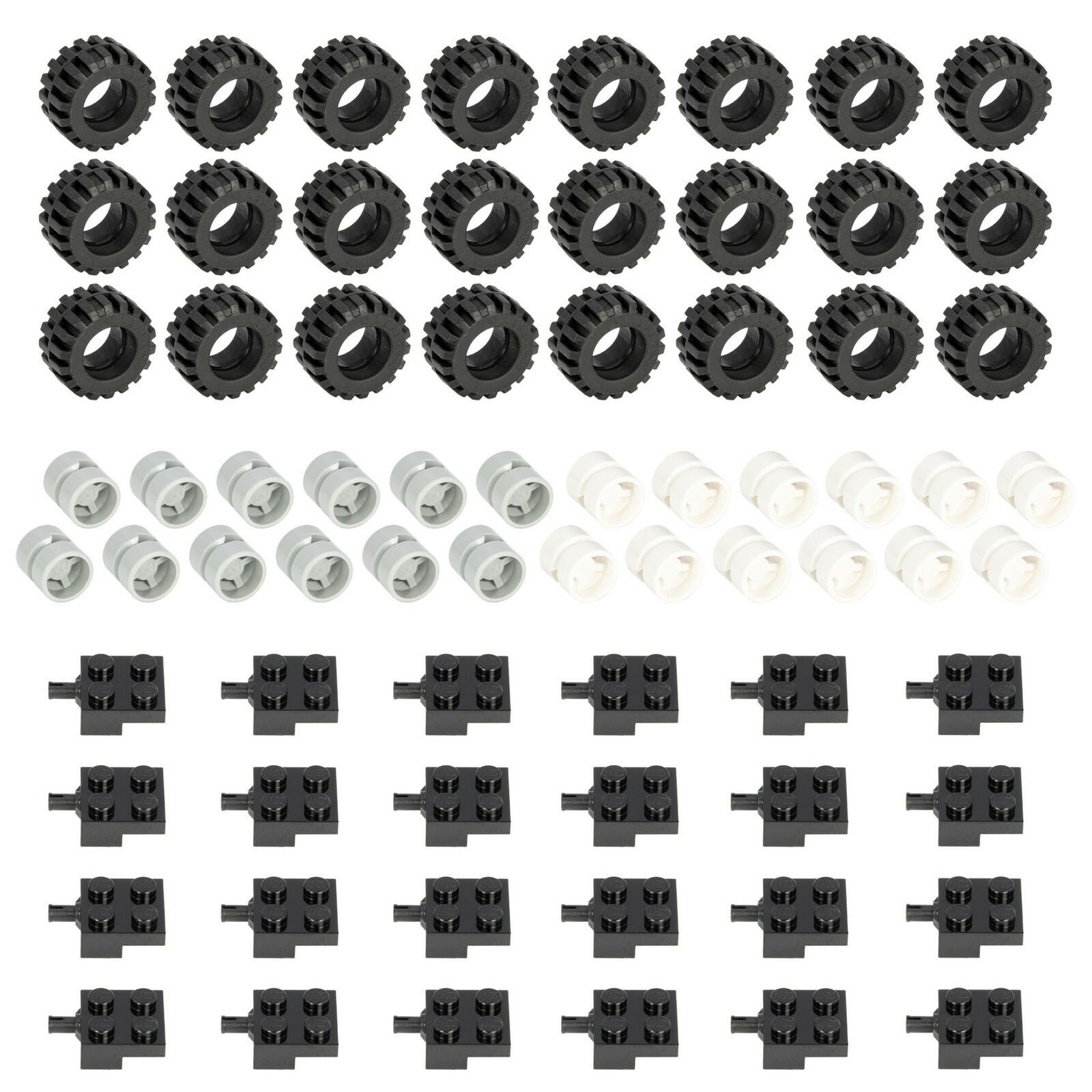 LEGO® Spielbausteine LEGO 72-teiliges Räder, Reifen und Achs-Set - Ersatzteile – Zubehör
