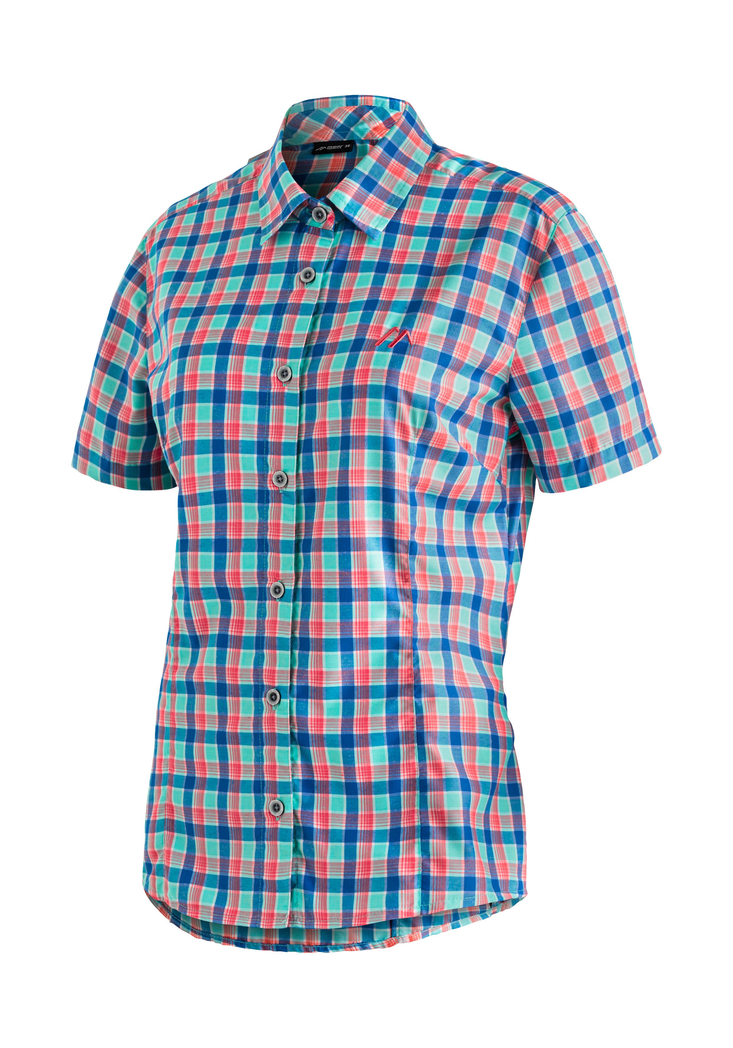 Maier Sports Funktionsbluse Philina Karierte Kurzarm Bluse Für Wandern
