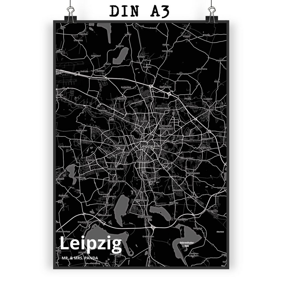 Mr And Mrs Panda Poster Din A3 Leipzig Geschenk Städte Handgemaltes