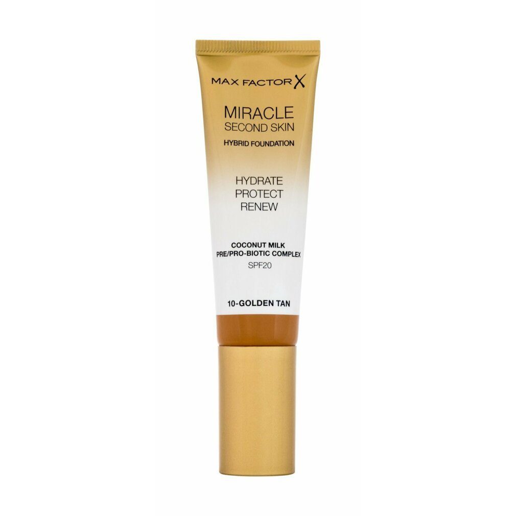 MAX FACTOR Foundation Miracle Second Skin SPF20 30ml, Sun_protection ...