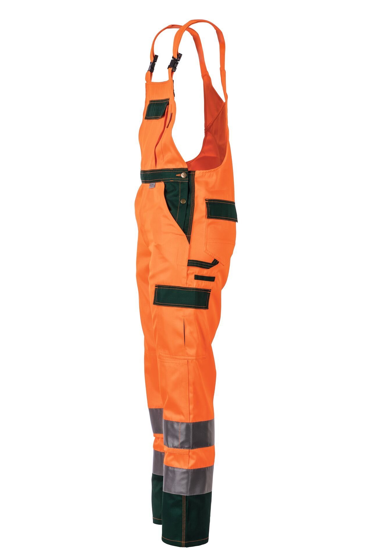Planam Arbeitslatzhose Latzhose Warnschutz Orangegrün Größe 60 1