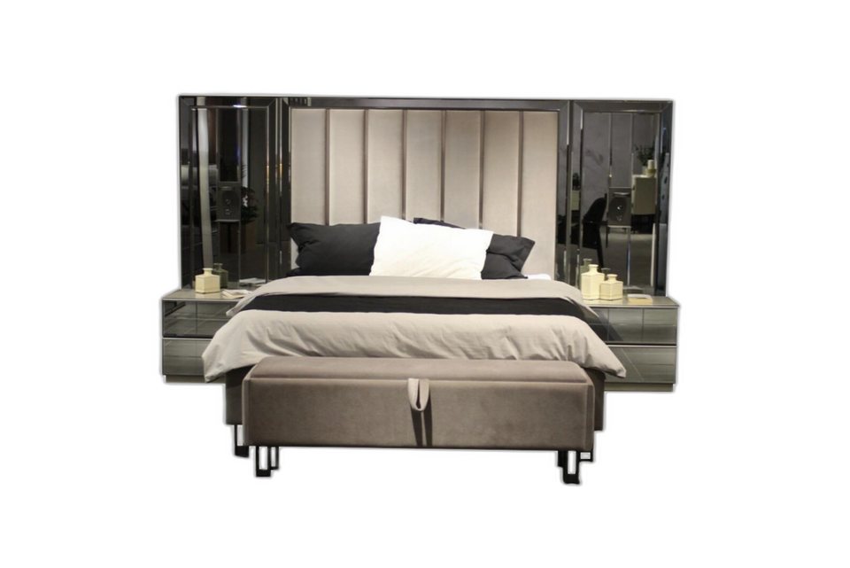 Xlmoebel Schlafzimmer Set Elegantes Schlafraum Set Bett 2 Nachttische
