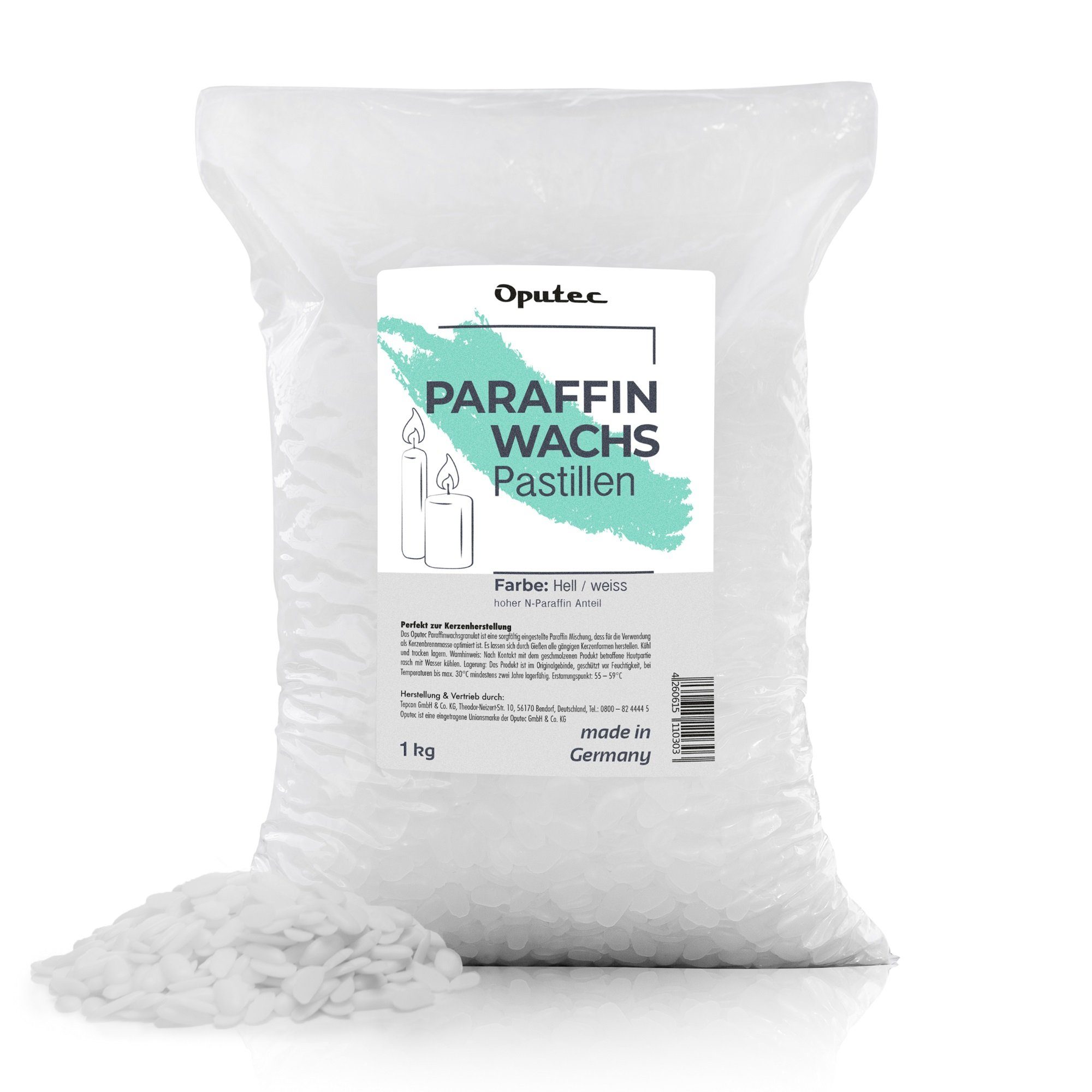 Oputec Bastelnaturmaterial 1 Kg Paraffinwachs Pastillen Für Kerzen