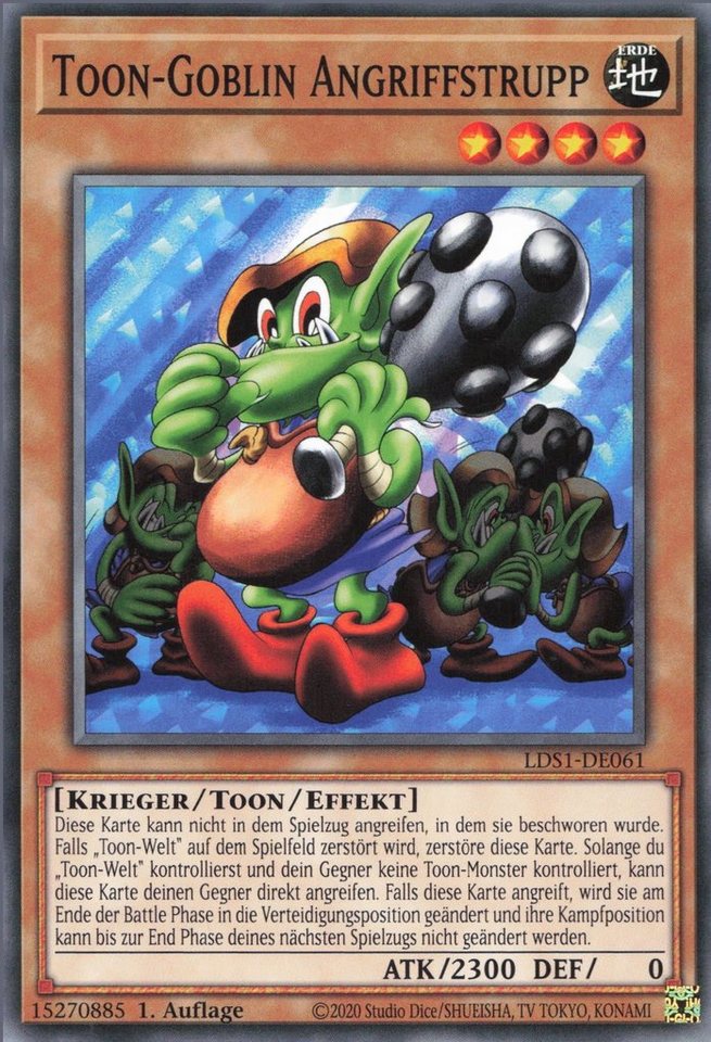 Recollectibles Sammelkarte Yugioh Karte Toon Goblin Angriffstrupp