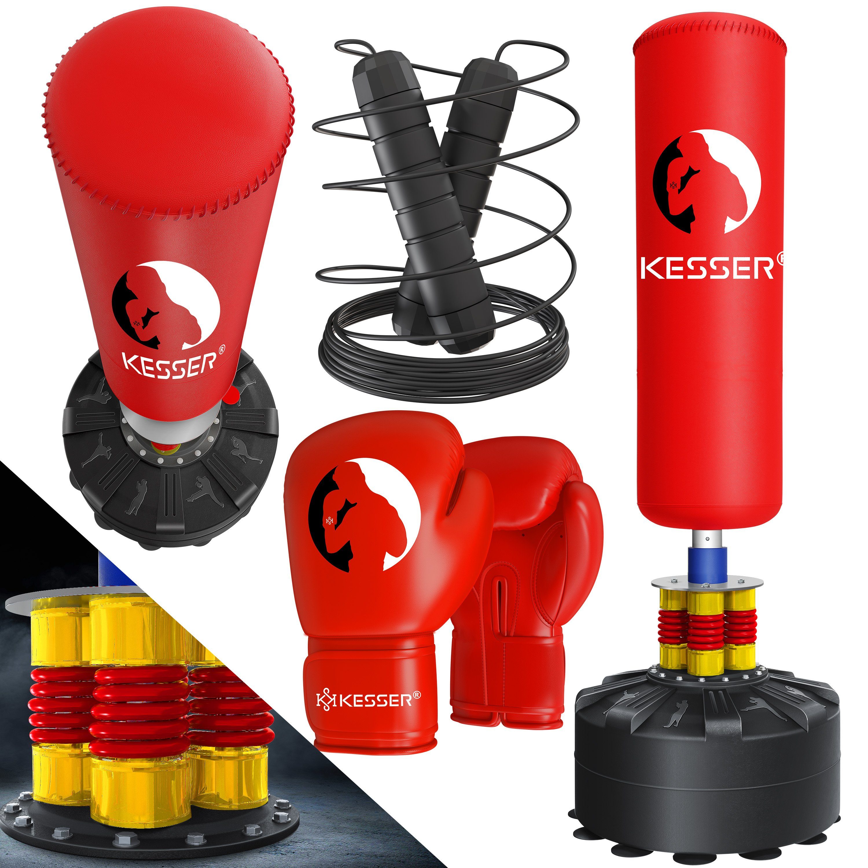 KESSER Boxsack, Erwachsene Standboxsack freistehend mit Boxhandschuhe ...