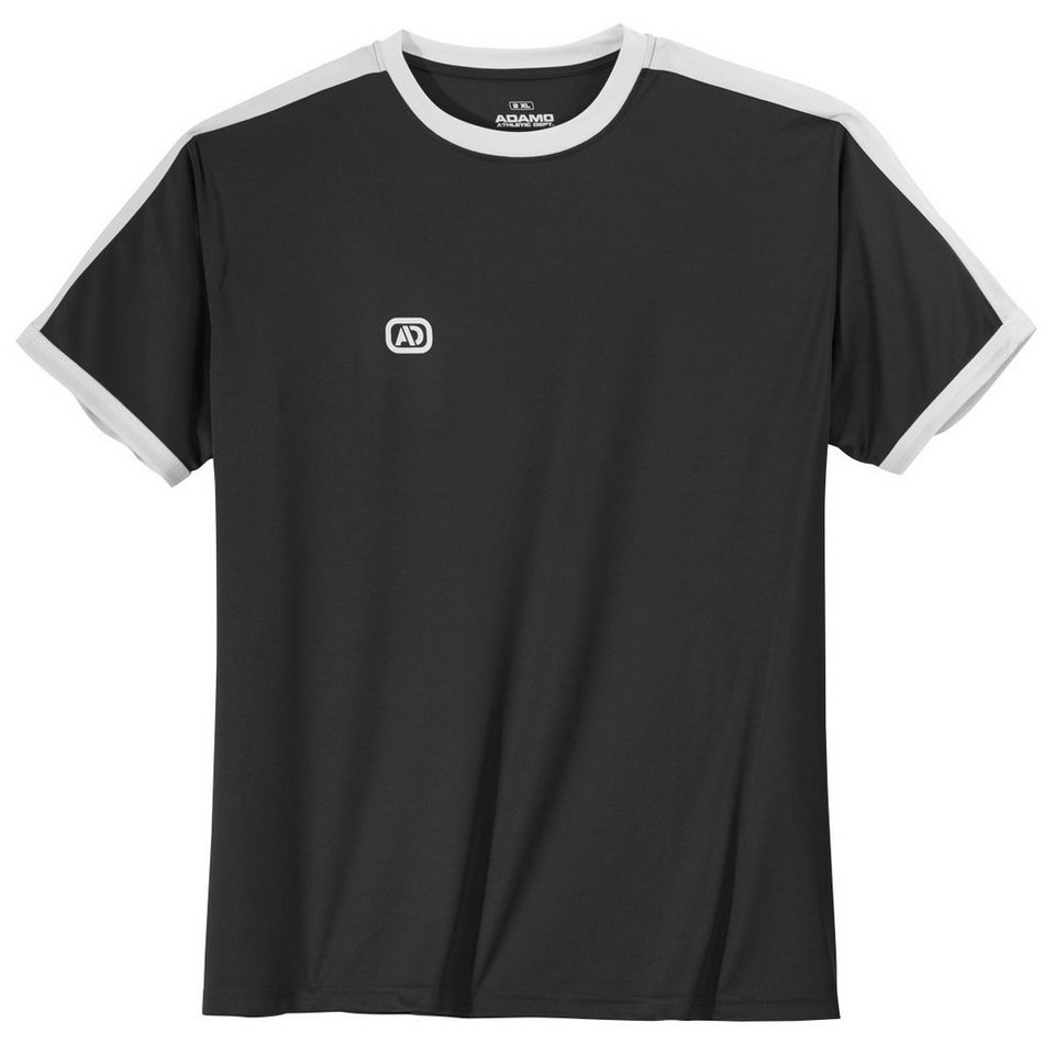 Adamo Rundhalsshirt Große Größen Funktionsshirt Schwarz Adamo
