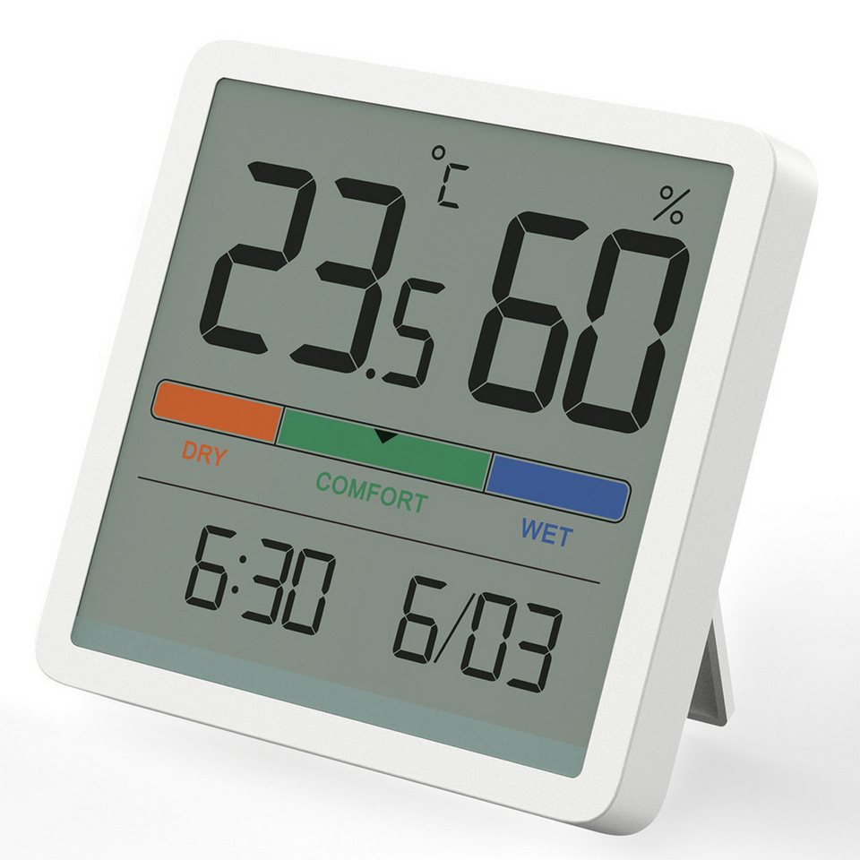 Welikera Raumthermometer Multifunktionaler Digital Thermometer