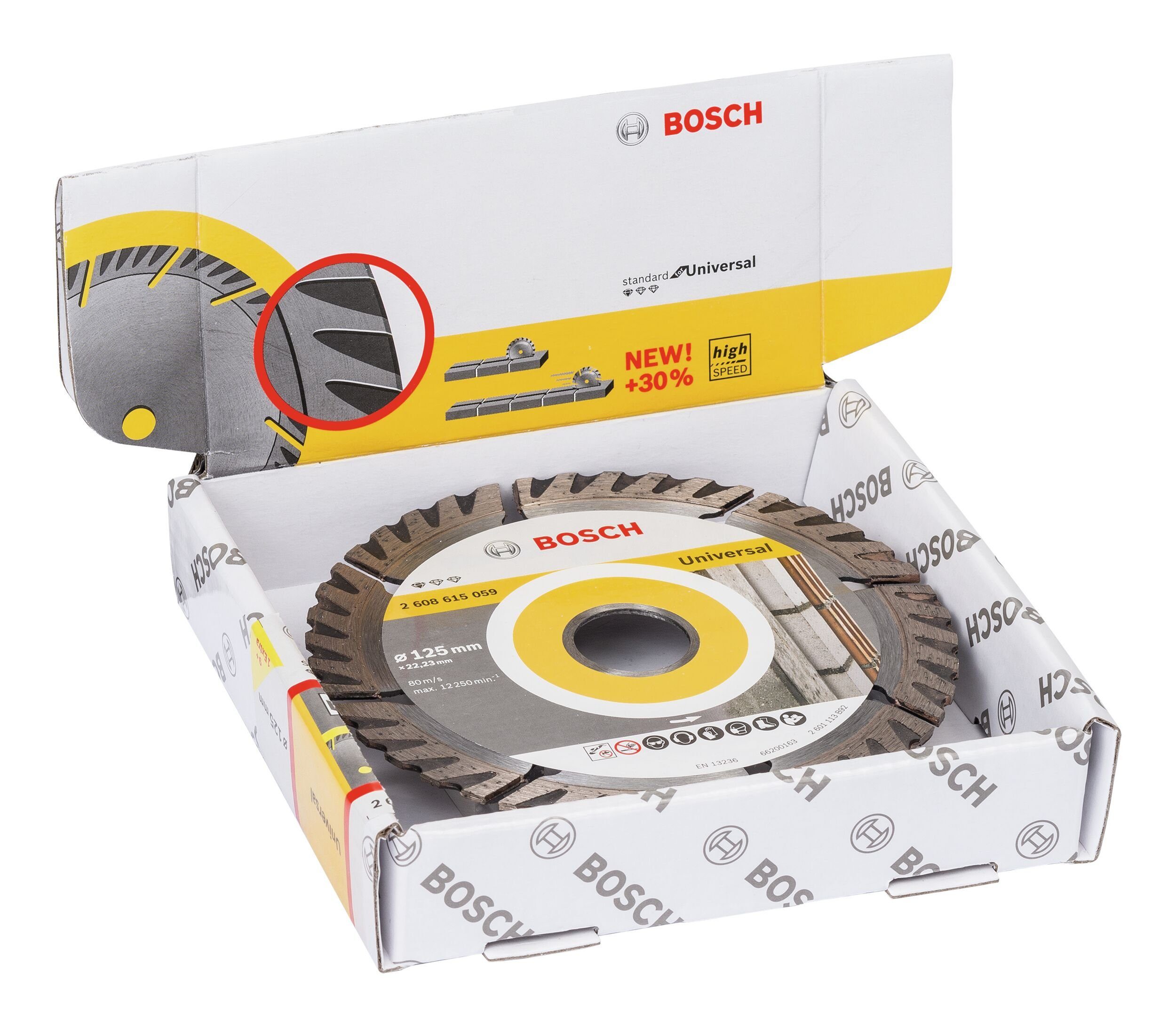 BOSCH Trennscheibe, Ø 125 mm, (10 Stück), Standard for Universal Diamanttrennscheibe - 125 x 22 ...