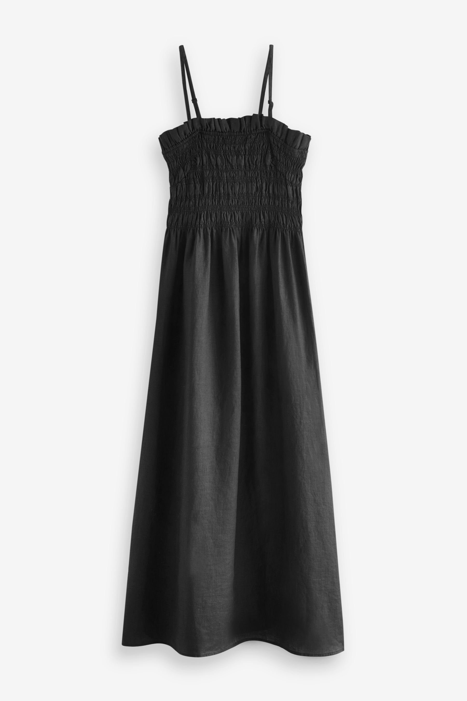 Next Midikleid Midi Trägerkleid Aus Leinen 1 Tlg