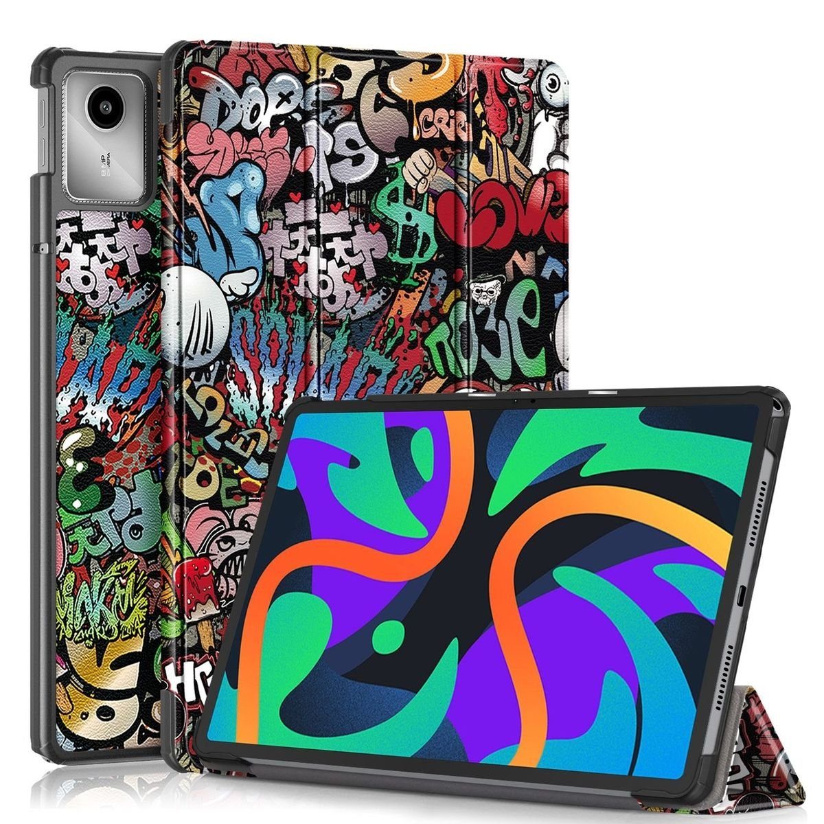 Wigento Tablet Hülle Für Lenovo Tab M11 3folt Wake Up Smart Cover