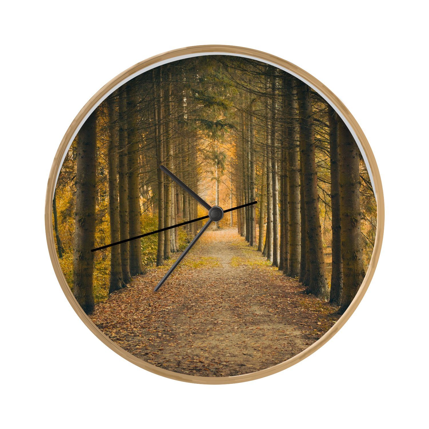 Muchowow Wanduhr Pfad Bäume Wald Uhrwerk Wohnzimmer Küchenuhr