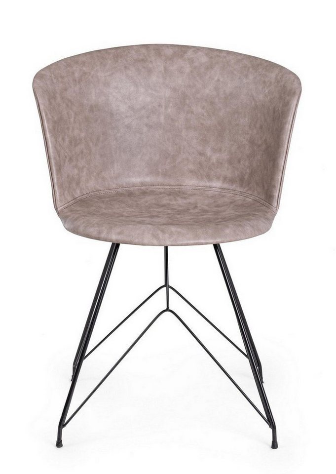 Natur24 Esszimmerstuhl 2er Set Stühle Loft 56 X 54 X 76 Cm Stahl Und