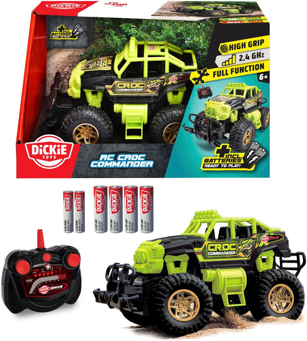 Dickie Toys RC-Auto RC Croc Commander, 2,4GHz, RC-Fahrzeug »RC Croc Commander« inklusive 2,4 GHz ...
