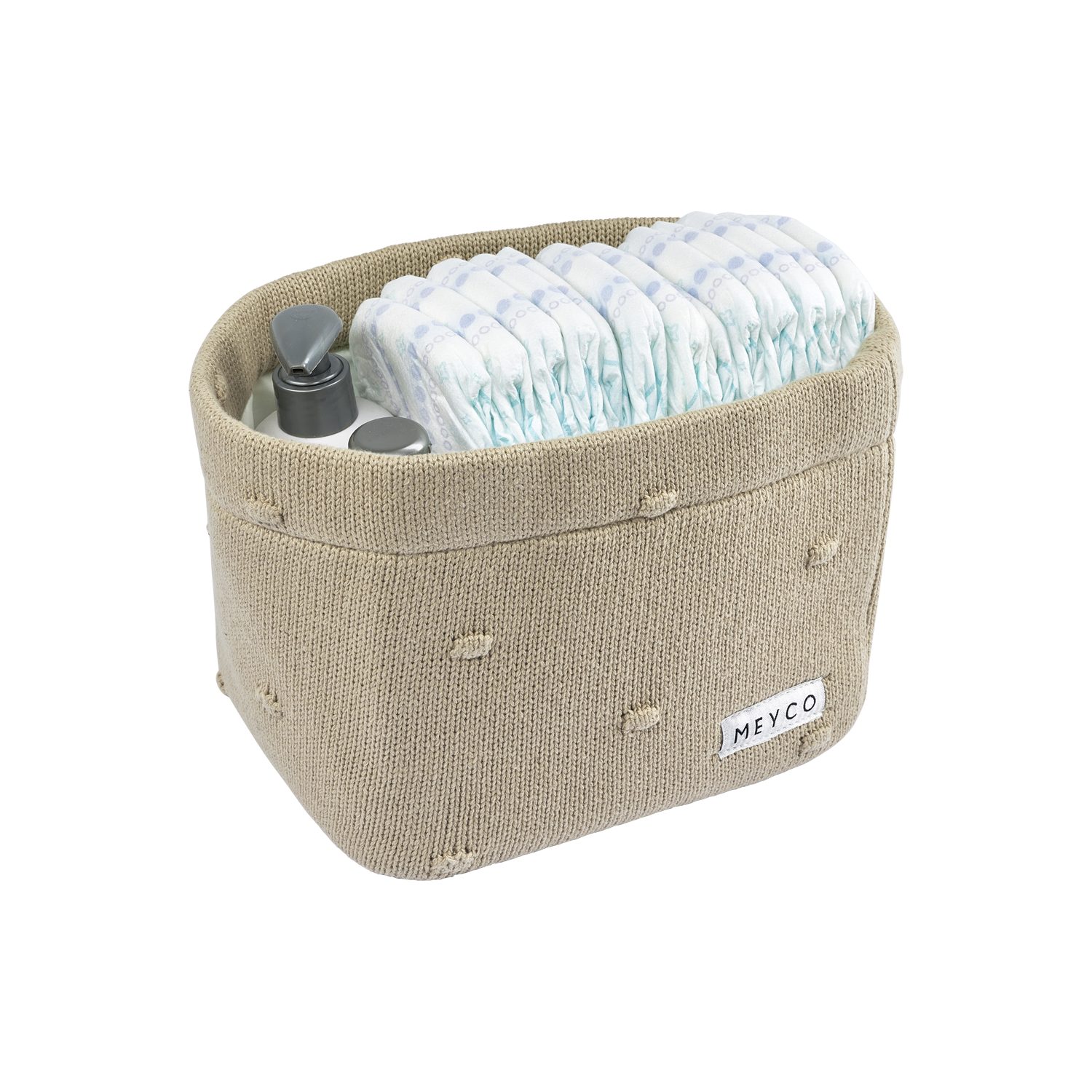 Meyco Baby Dekokorb Mini Knots Sand (100% Baumwolle, 1 St., Medium ...