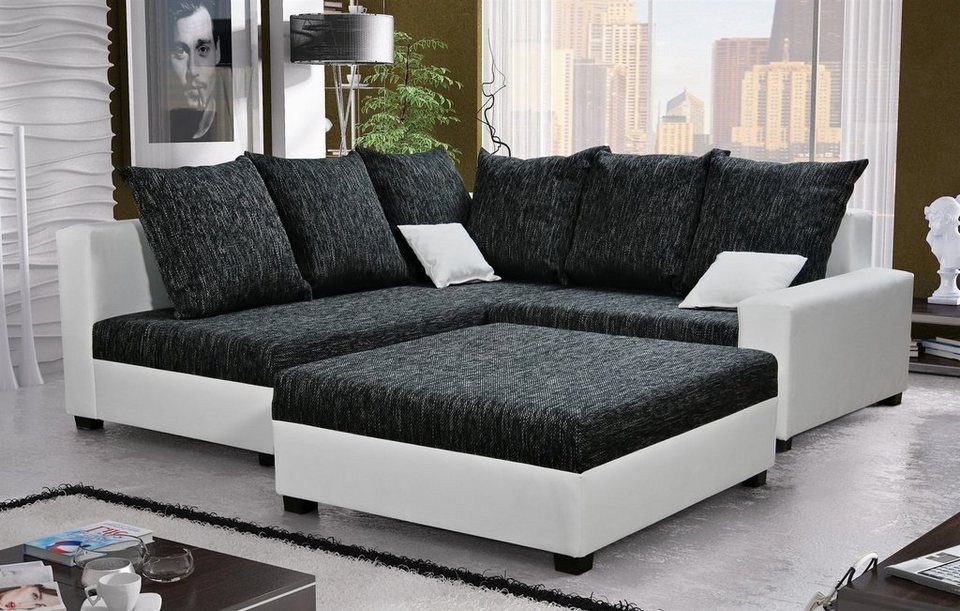 Fun Möbel Ecksofa Sofa Nina Ottomane Rechts Oder Links Inkl 6 X