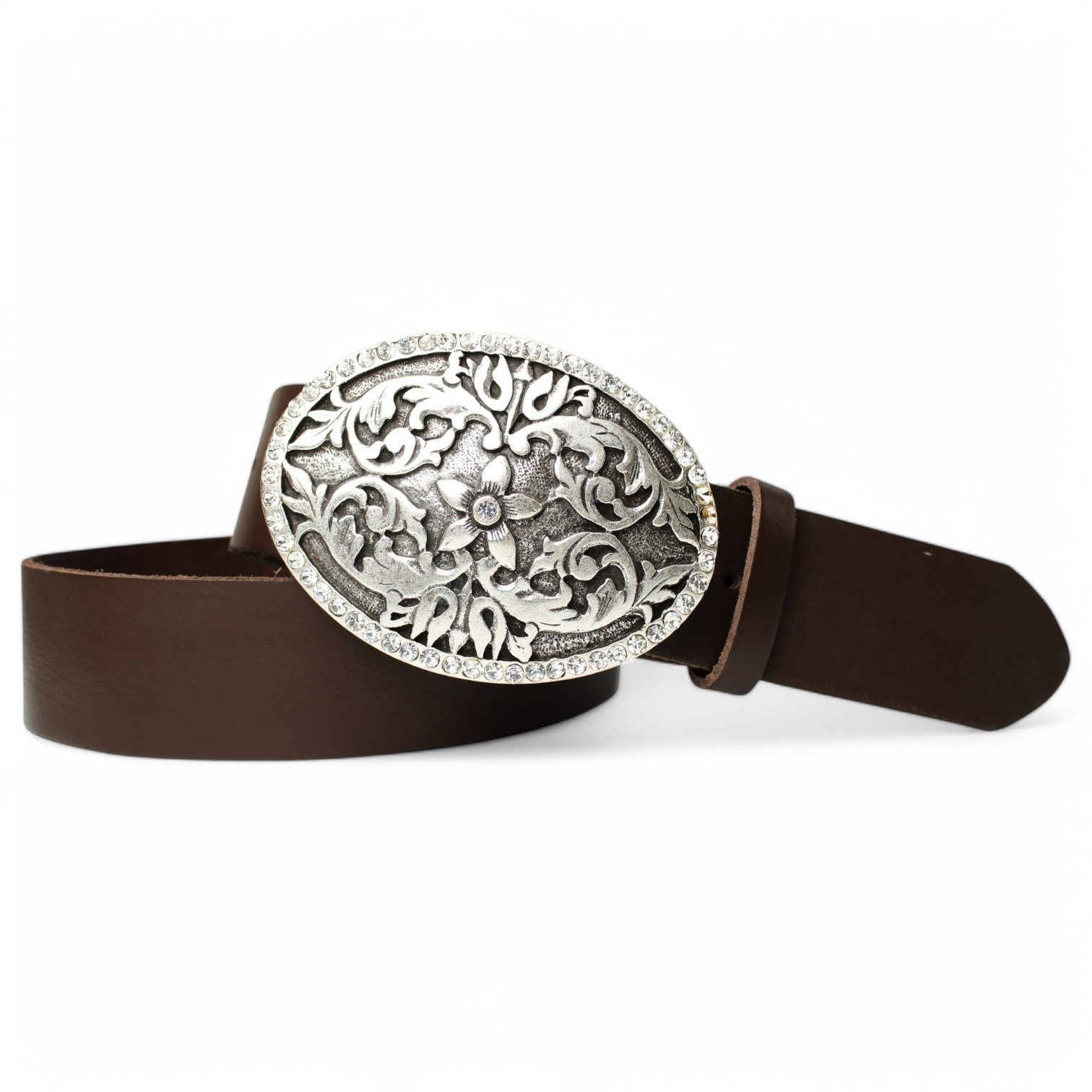 FRONHOFER Ledergürtel Damen Trachten (1-St) Strass-Schnalle, für Dirndl