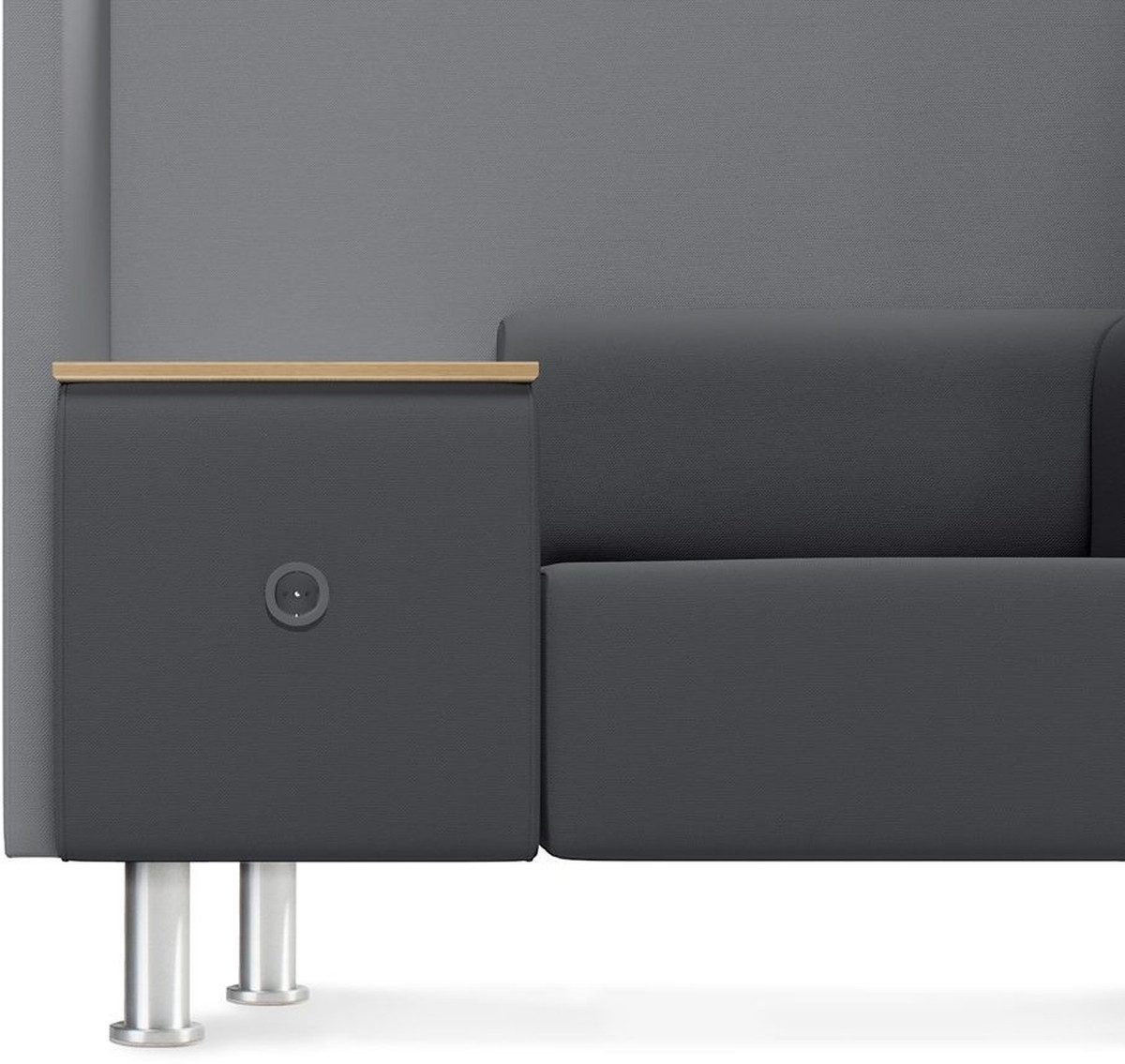 rocada Stuhl Sitzsofa Soft Einzelsitz + Tisch grau