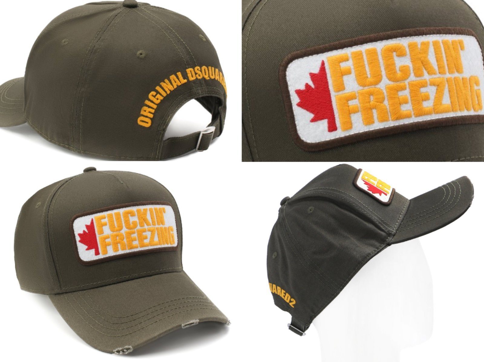 Dsquared2 Baseball Cap Dsquared2 Iconic Fuckin* Freezing Baseballcap ...