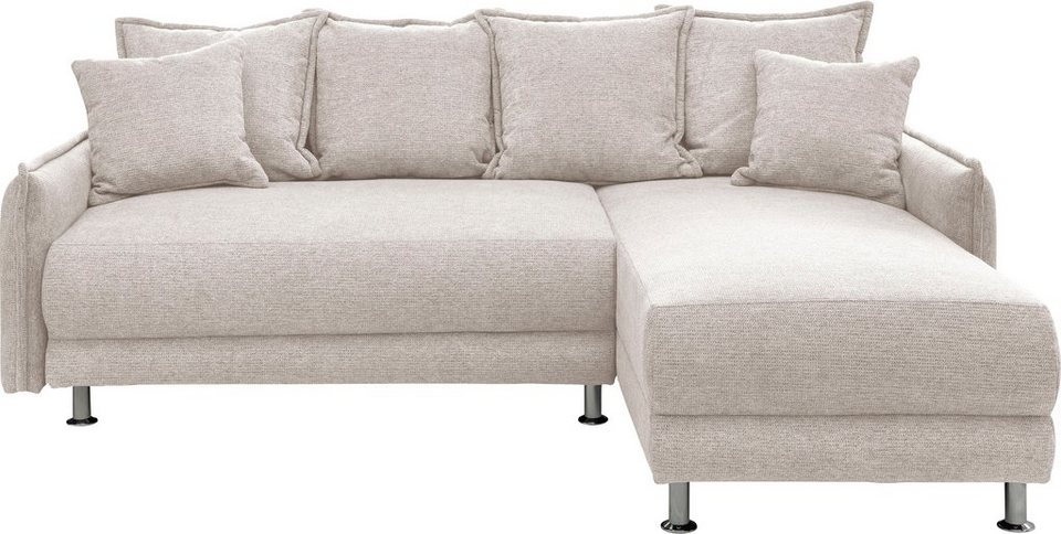 Inosign Ecksofa Pulea L Form Liegefläche Ausziehbar Bettkasten 2x
