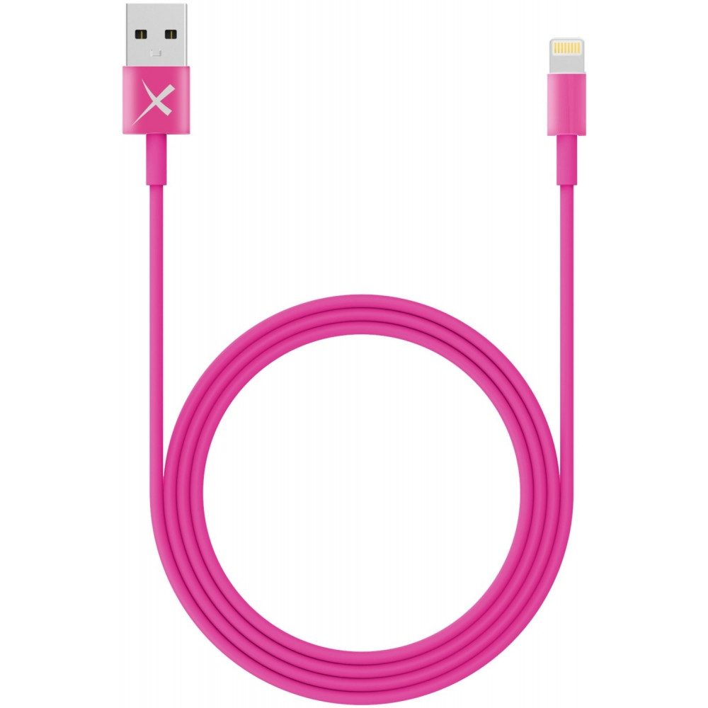 XLAYER XLayer Lightning Kabel 1m pink für iPhone/iPad Smartphone-Adapter Lightning