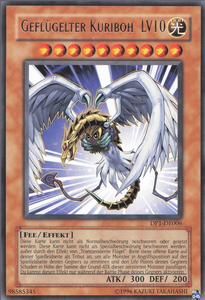 Recollectibles Sammelkarte Yugioh Karte Geflügelter Kuriboh Lv10