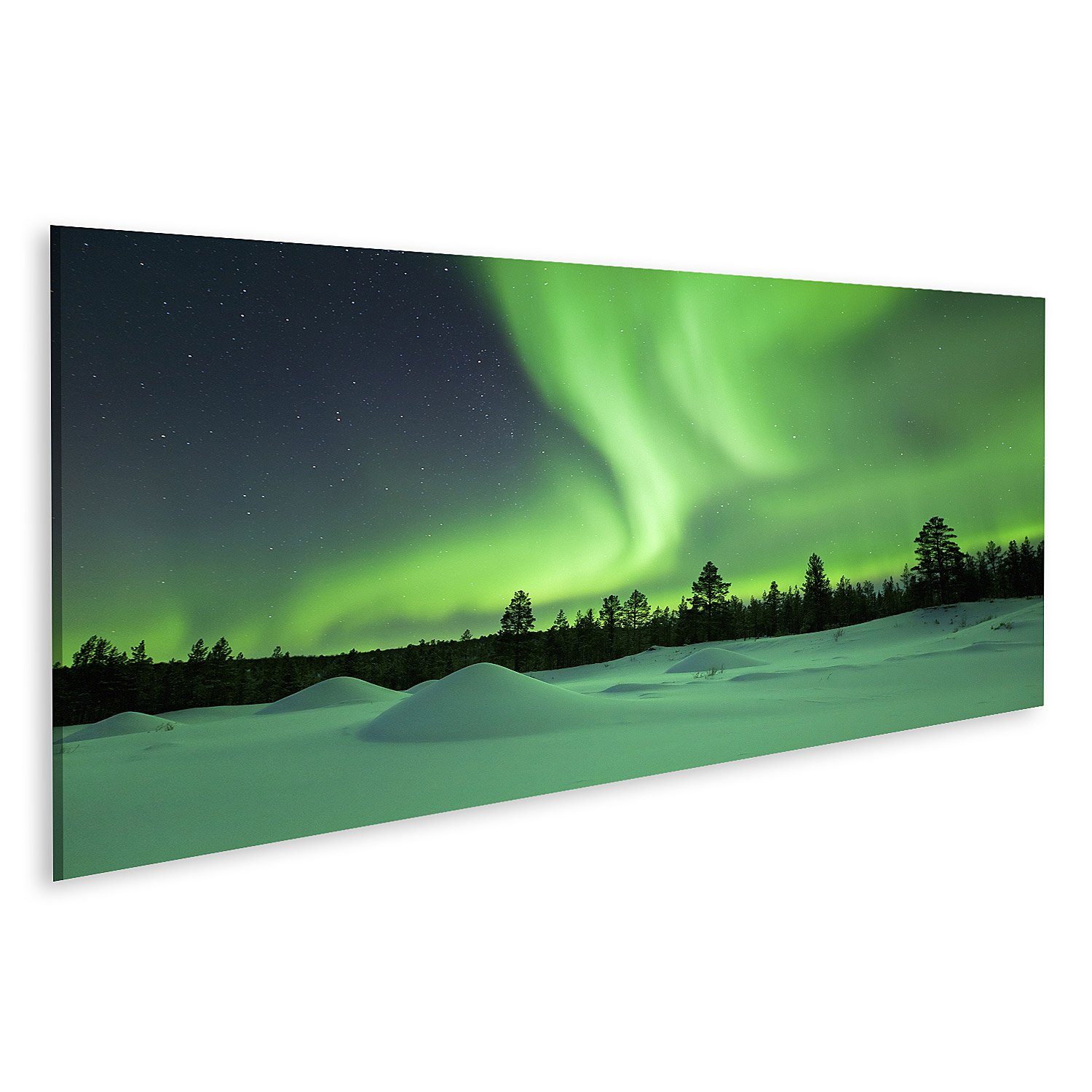 islandburner Leinwandbild Bild auf Leinwand Spektakuläre Aurora Borealis (Nordlichter) über eine