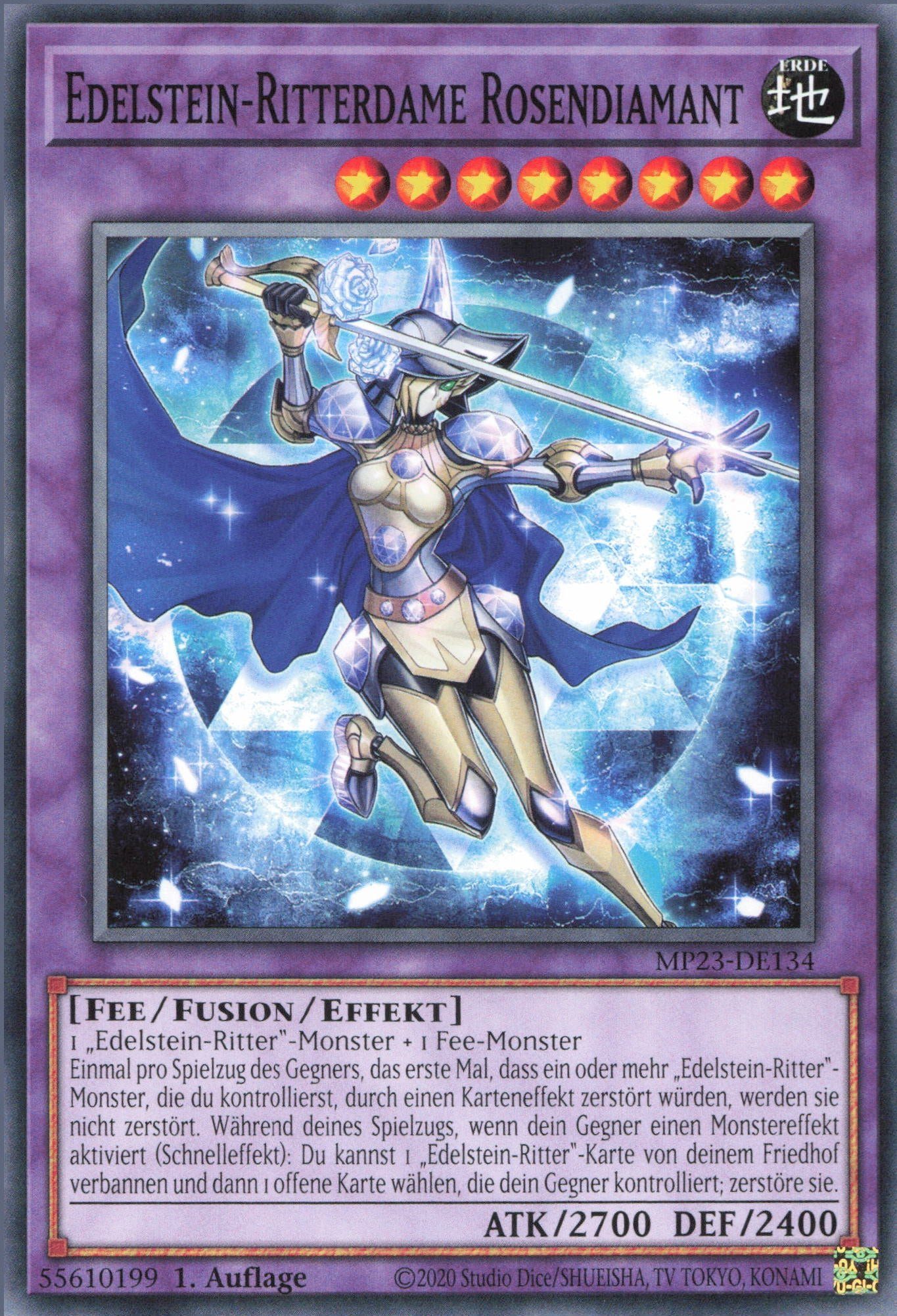 Recollectibles Sammelkarte Yugioh Karte Edelstein Ritterdame