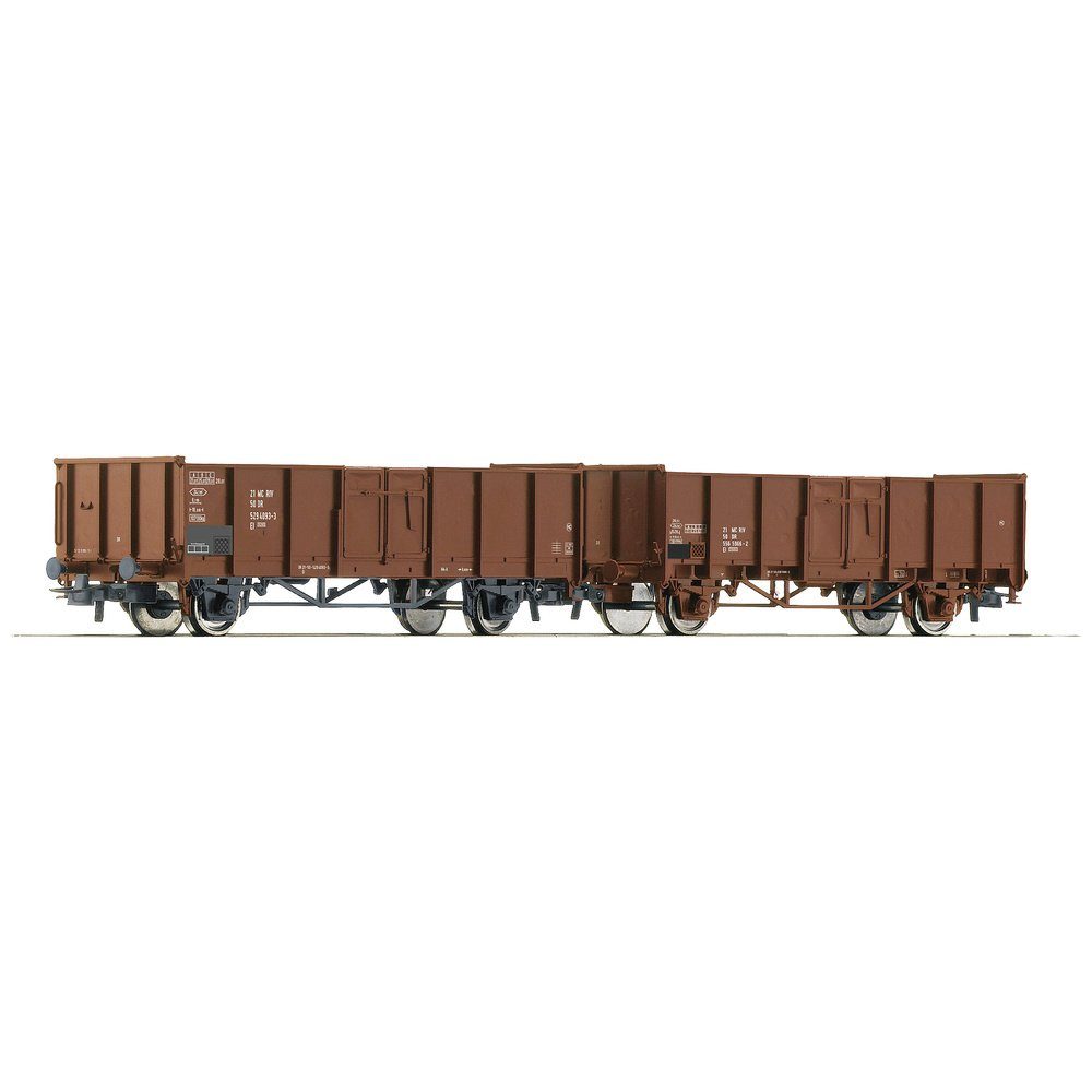 Roco Güterwagen Roco 77035 H0 2er-Set Offene Güterwagen der DR, Mit langem Radsatzstand