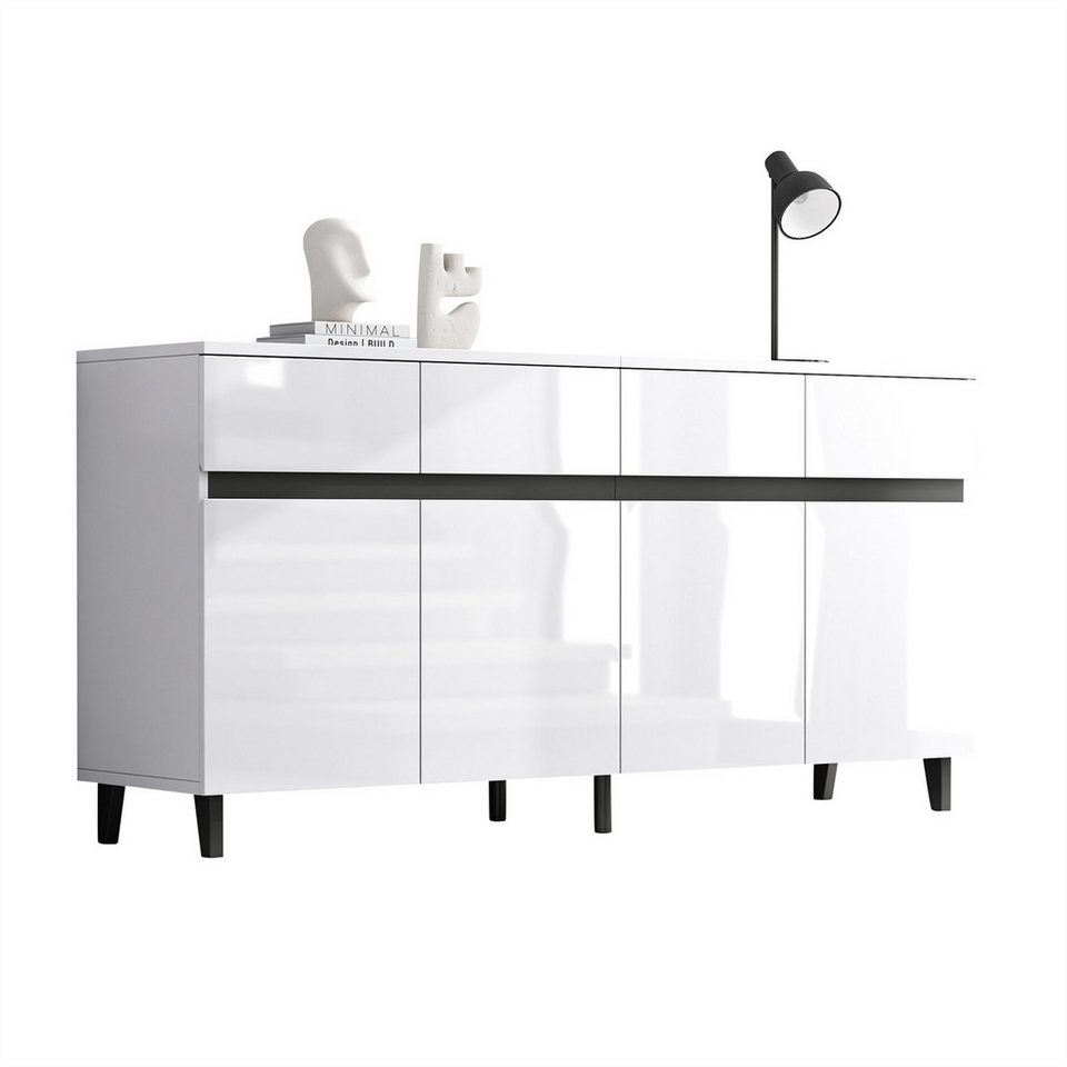 Autolock Kommode Hochglanz Sideboard Kommodenhighboardeckschränke