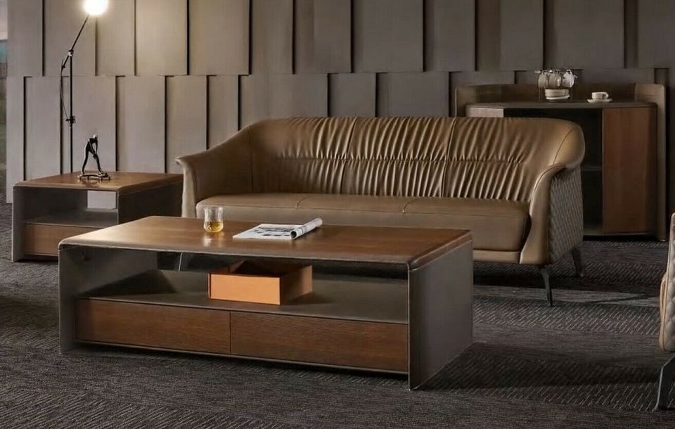 Jvmoebel Sofa Brauner Dreisitzer Designer Luxus Sofa Modernes Design