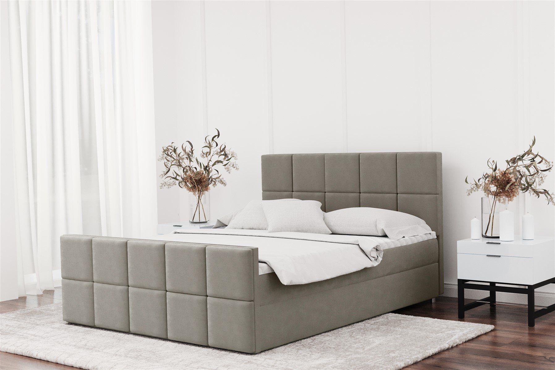 Fun Möbel Boxbett Schlafzimmerbett Jost 220er In Stoff Oder Kunstleder