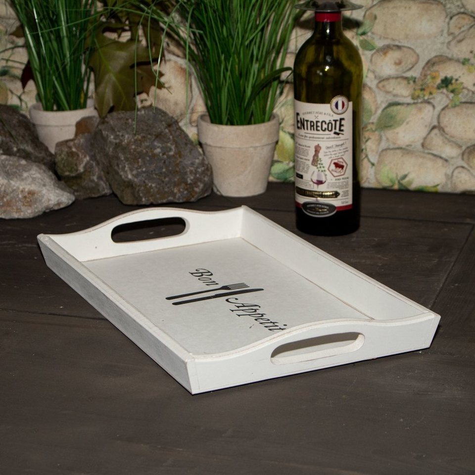 Antikas Dekotablett Tablett Mit Schriftzug Serviertablett Landhausstil