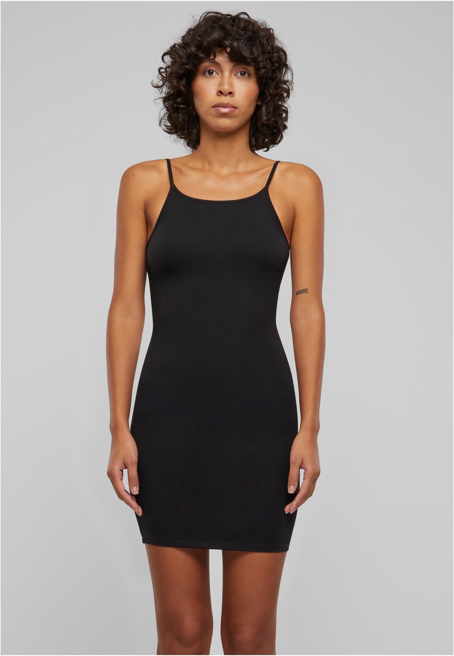 URBAN CLASSICS Sweatkleid Ladies Stretch Jersey Slim Dress Damen Kleid ...