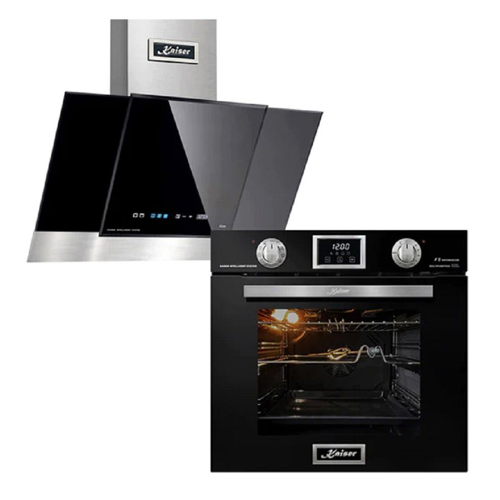 Kaiser Küchengeräte Backofen-Set EH 6326 Sp+AT 6438 F ECO, Elektro Backofen, Autark, 79L,10 ...