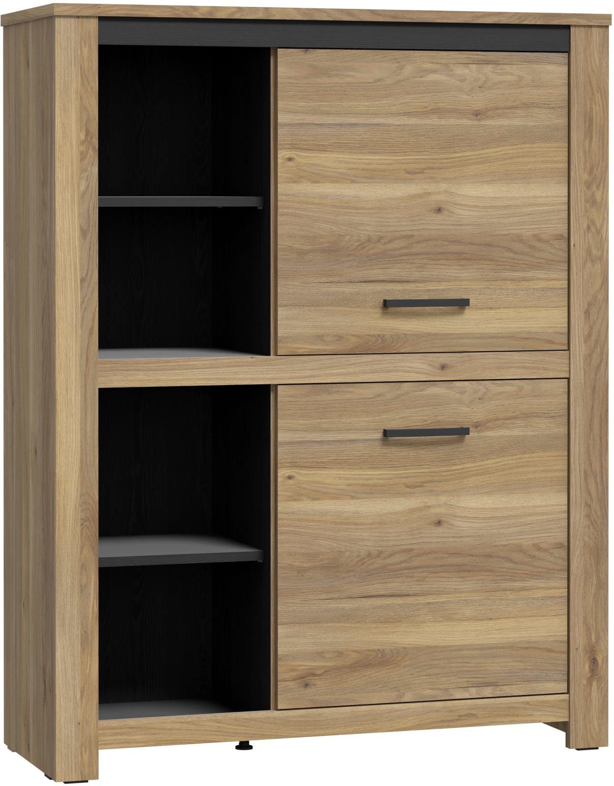 FORTE Highboard, 4 offene Fächer