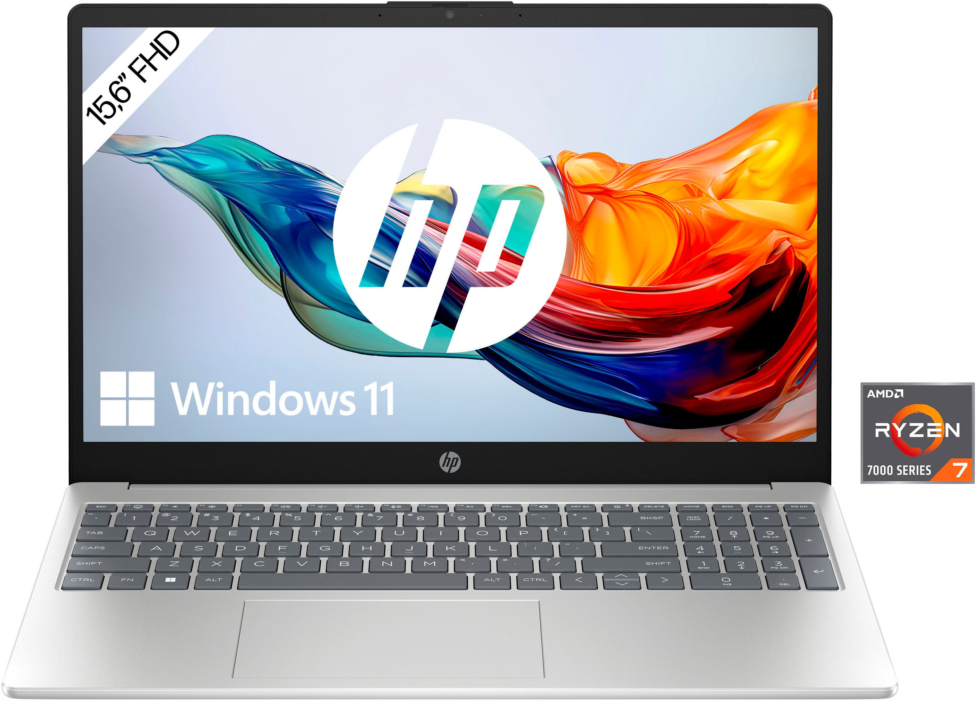 HP 15-fc0272ng Notebook (39,6 cm/15,6 Zoll, AMD Ryzen 7 7730U, 1000 GB ...