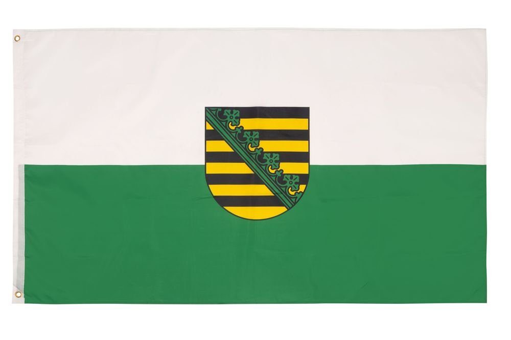 PHENO FLAGS Flagge Sachsen Flagge 90 x 150 cm Fahne Bundesländer Wappen (Hissflagge für ...