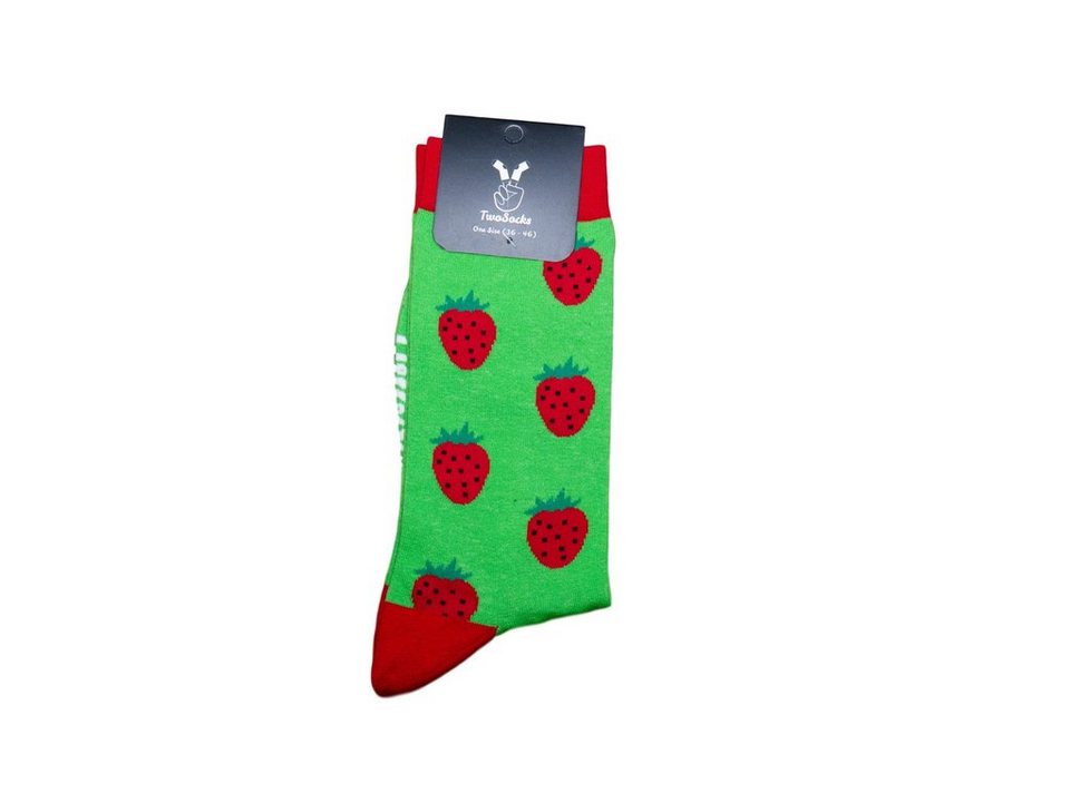 Twosocks Freizeitsocken Erdbeer Socken Lustige Socken Herren And Damen