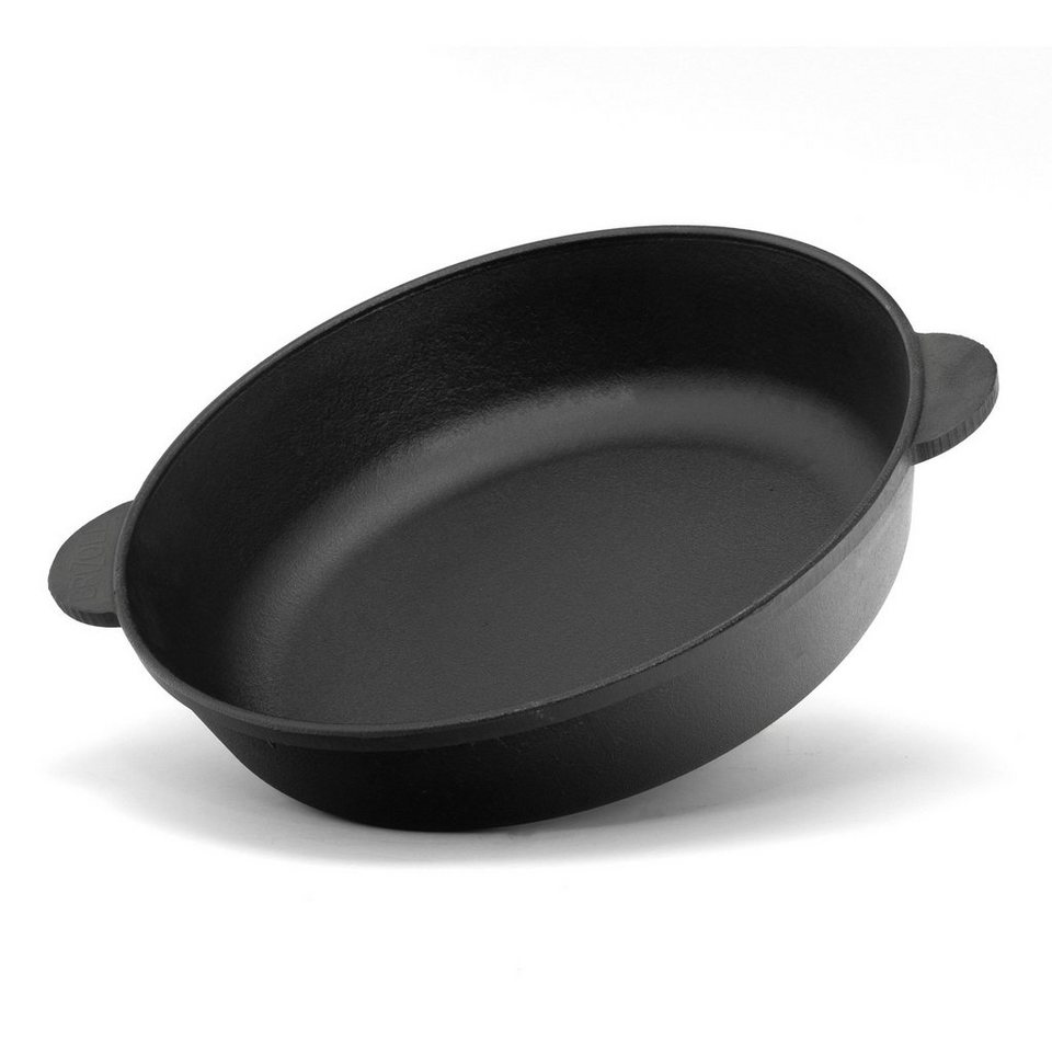 4bigfun Bratpfanne Gusseisenpfanne 24 Cm Bräter Schmortopf Gusseisen