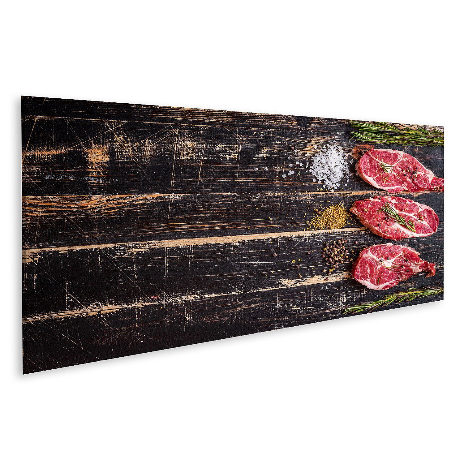 Islandburner Leinwandbild Bild Auf Leinwand Raw Saftiges Fleisch Steak