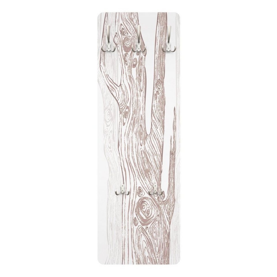 Bilderdepot24 Garderobenpaneel Design Bäume Wald Natur Illustration No