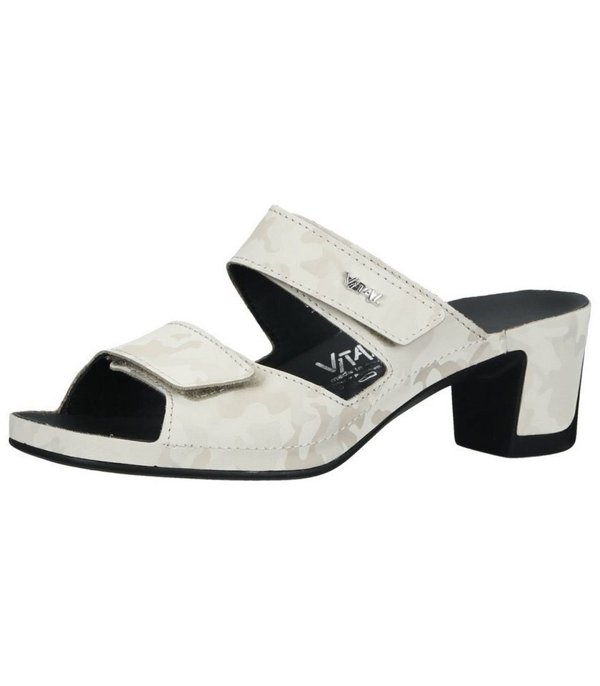 Vital Pantoletten Glattleder Pantolette Absatzform Blockabsatz