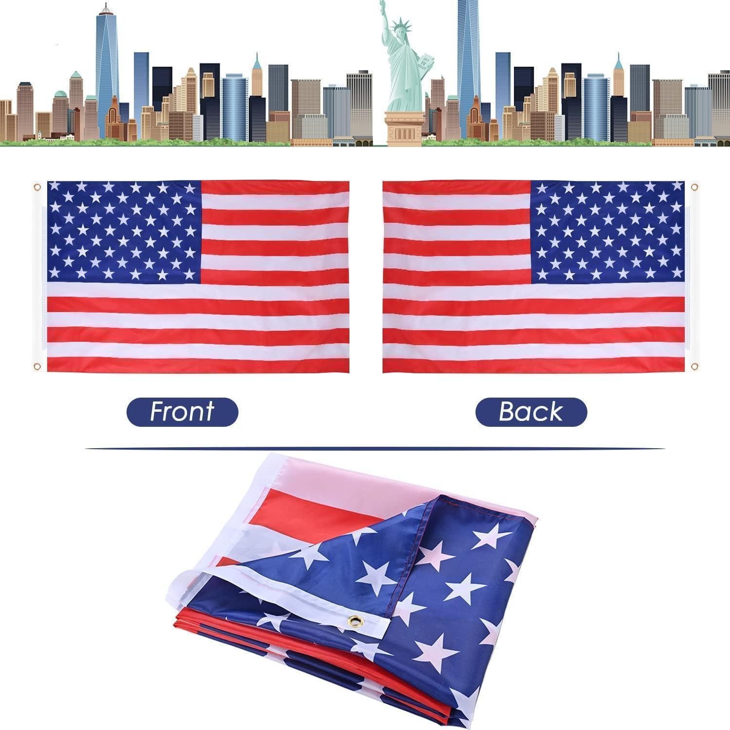LuxusKollektion Flagge Flagge USA 90 x 150 cm Messing Ösen Farben Deko ...